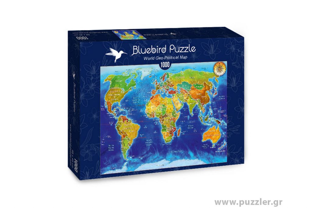 Bluebird puzzle World Geo-Political Map 1000 κομμάτια - Puzzle - Παζλ